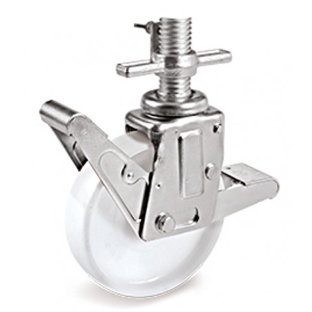 Roulette "Echaffaudage" Pivotante A Frein, Roue Polyamide Diametre 200 ...